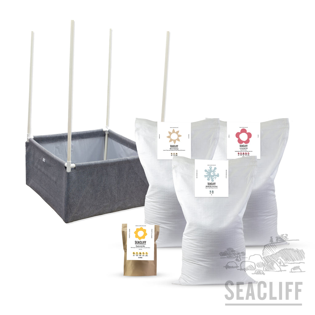 Soil Starter Kit, NZ - 90cmx 90cm Living Soil Bed – Seacliff Organics